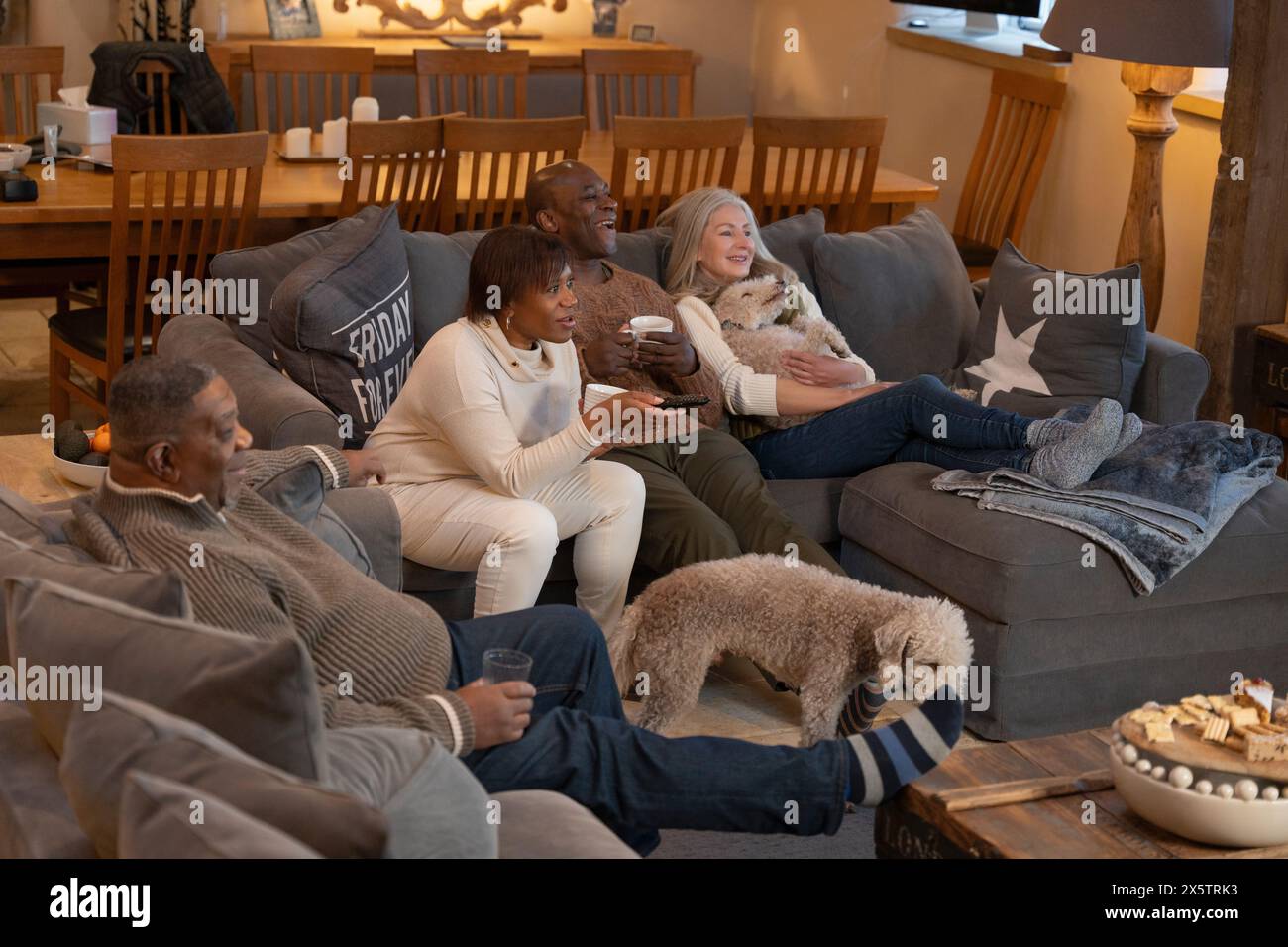 Sofa watching tv uk hi-res stock photography and images - Alamy