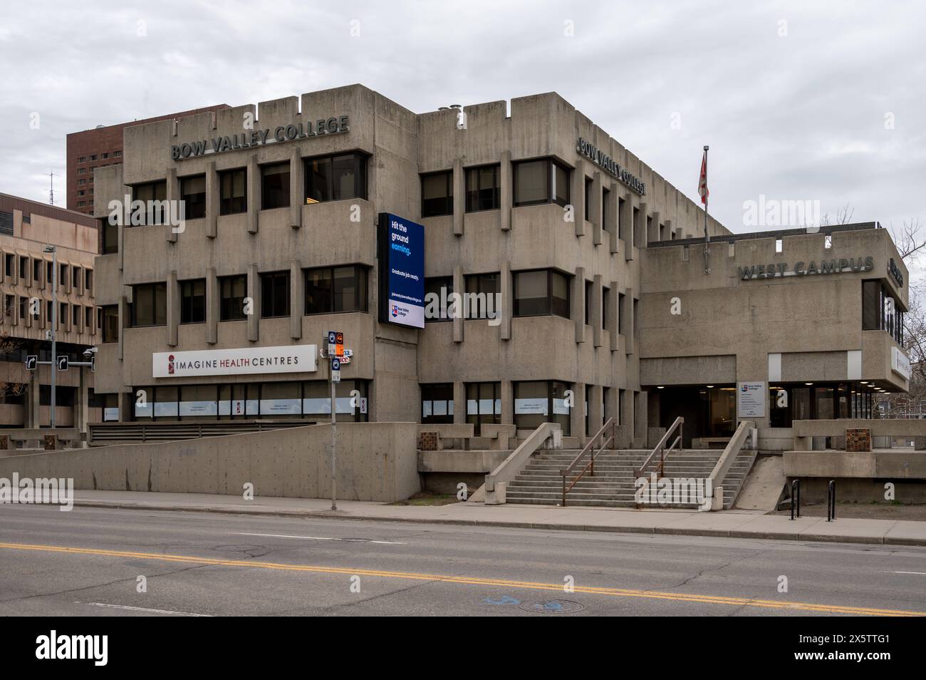 Calgary, Alberta - May 4, 2024: Former home of the Calgary Catholic ...