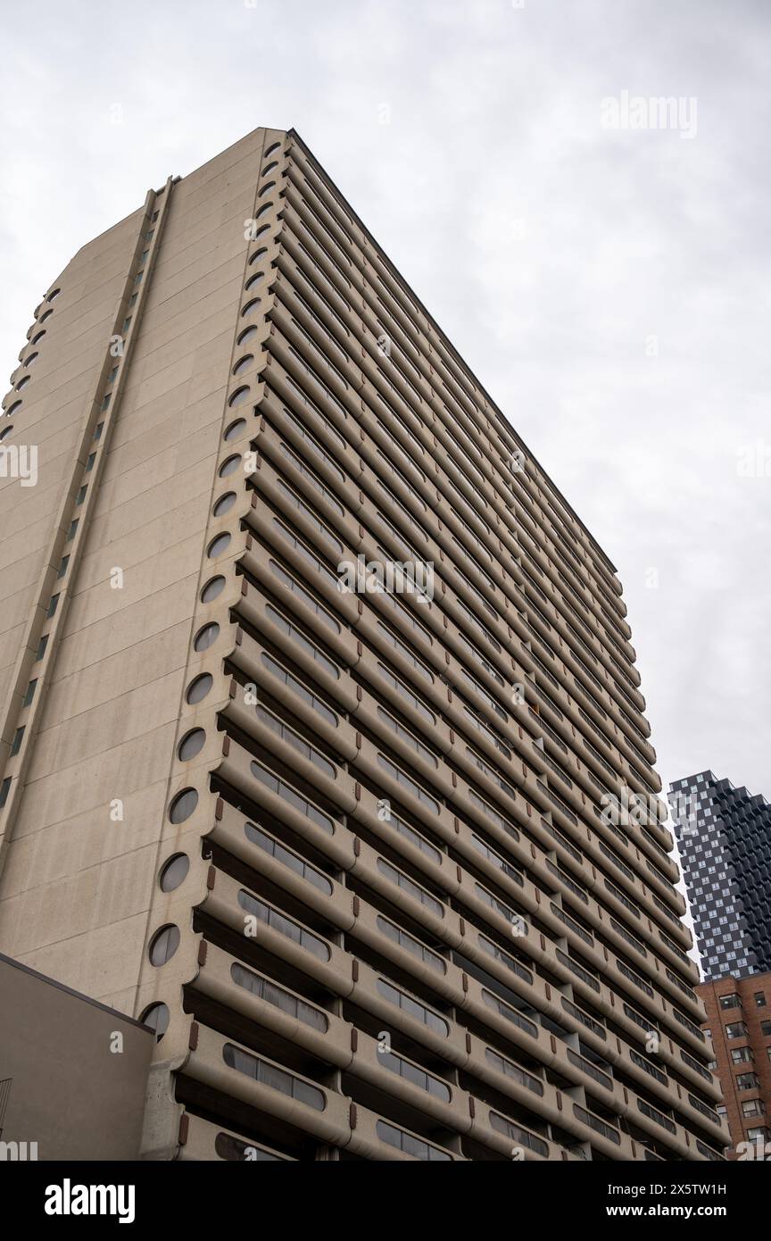 Calgary, Alberta - May 4, 2024: Exterior facade of a brutalist style ...