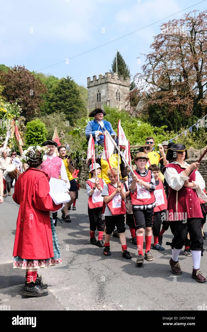 Randwick, Glos, UK. 11th May 2024. Randick Wap is a traditional ...
