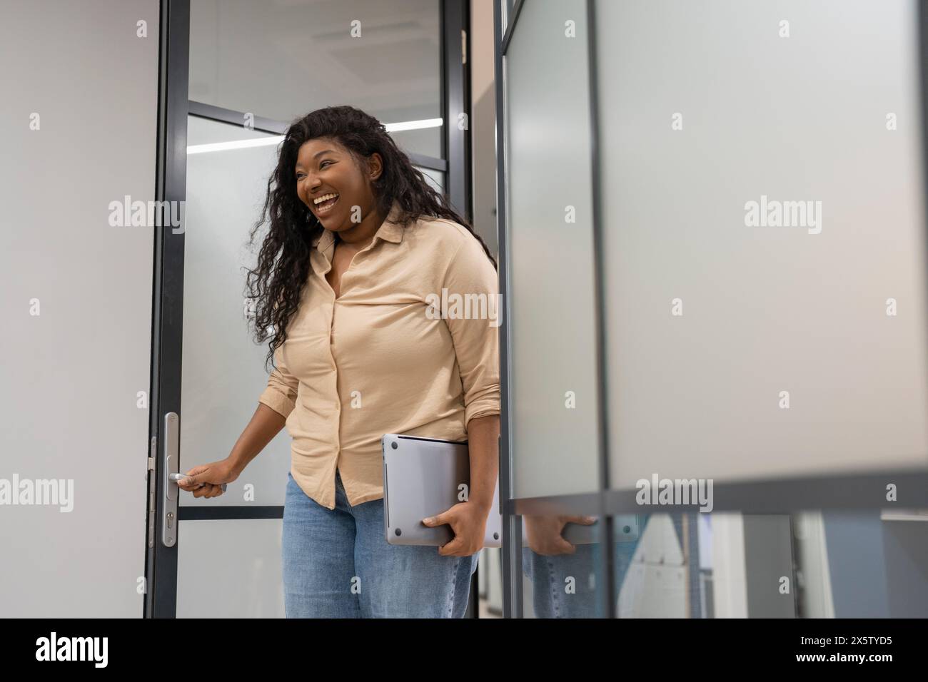 Corporate person entering room hi-res stock photography and images - Alamy