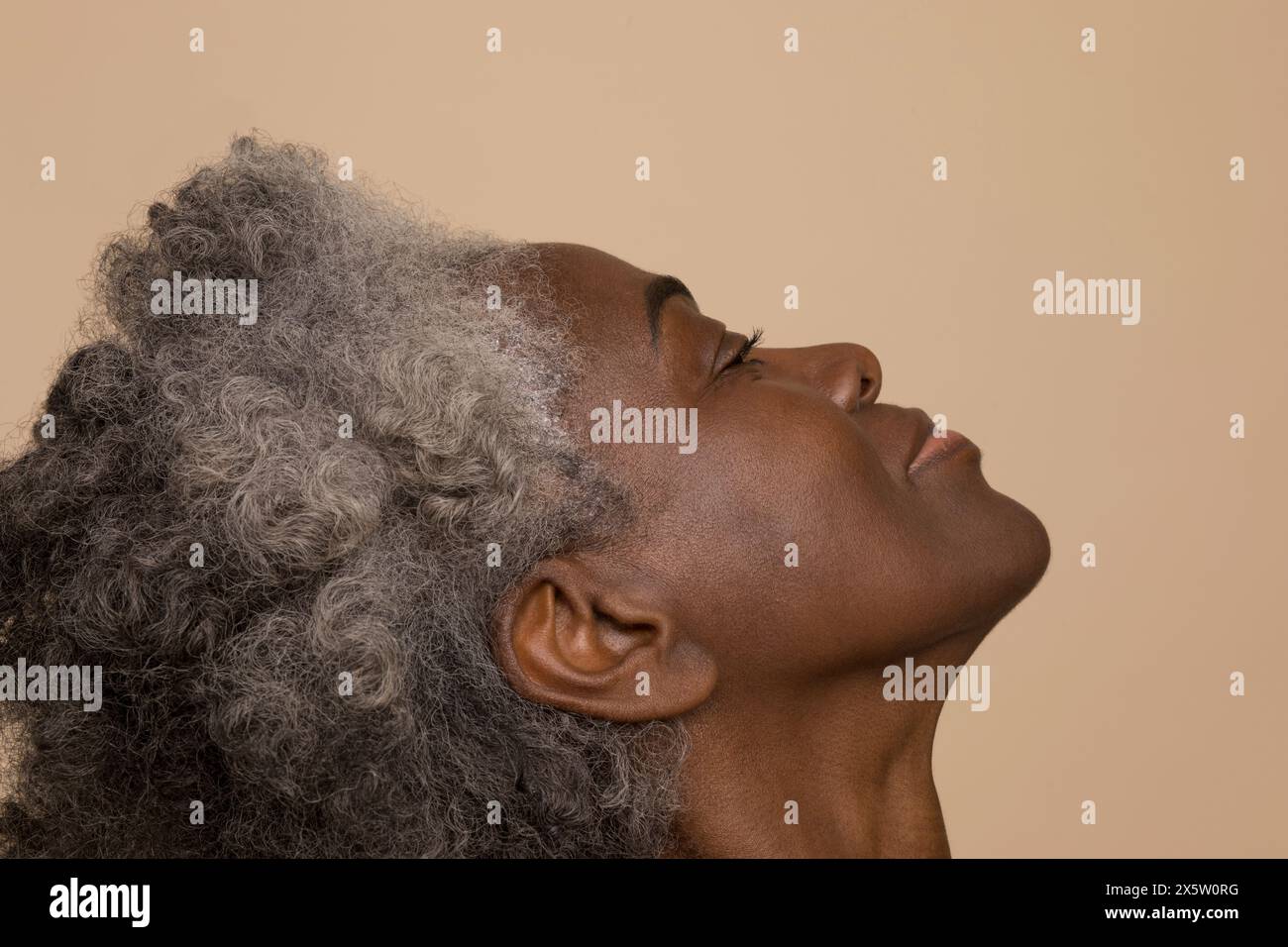 Mature woman beauty profile studio hi-res stock photography and images ...