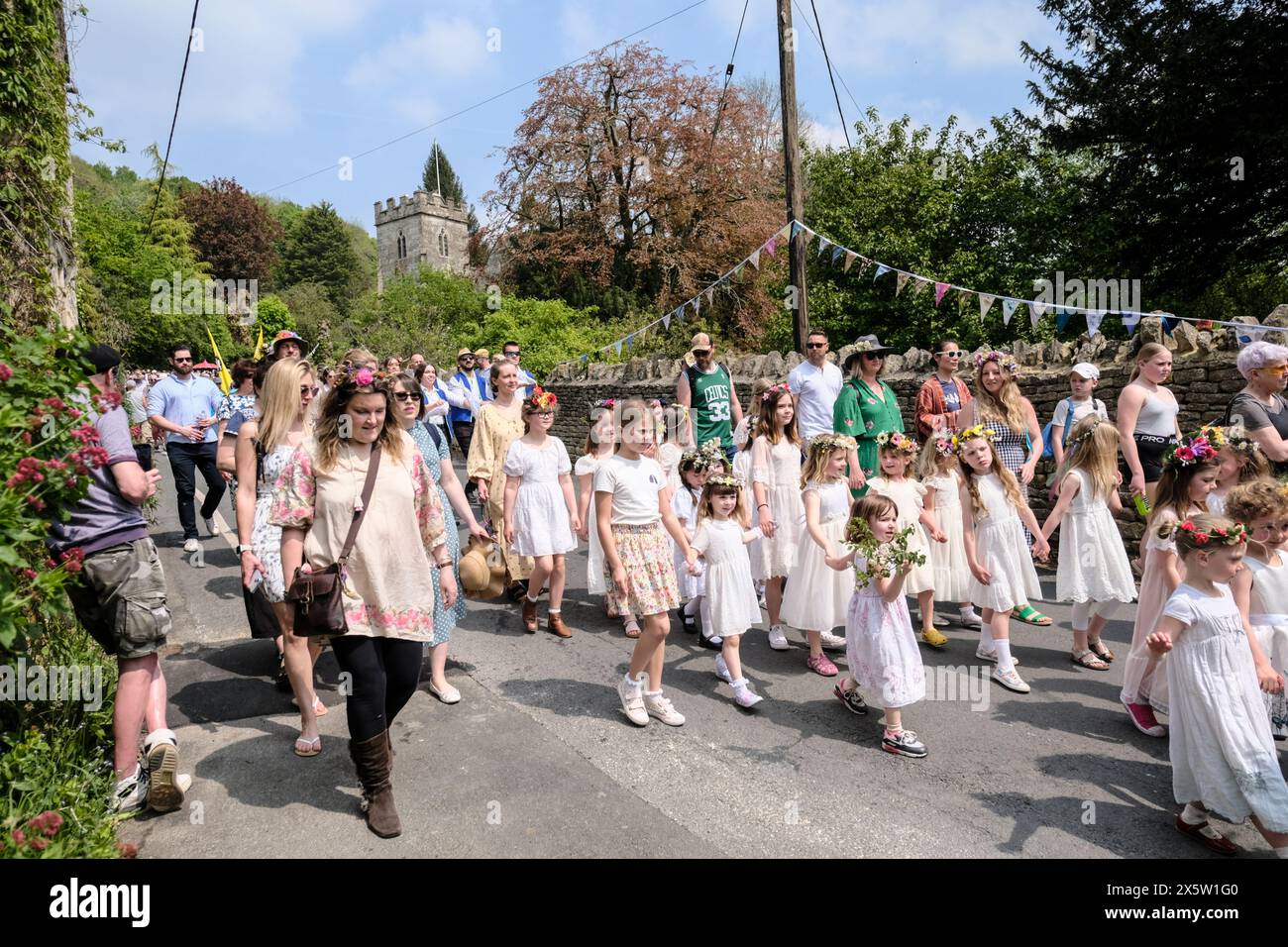 Randwick, Glos, UK. 11th May 2024. Randick Wap is a traditional ...