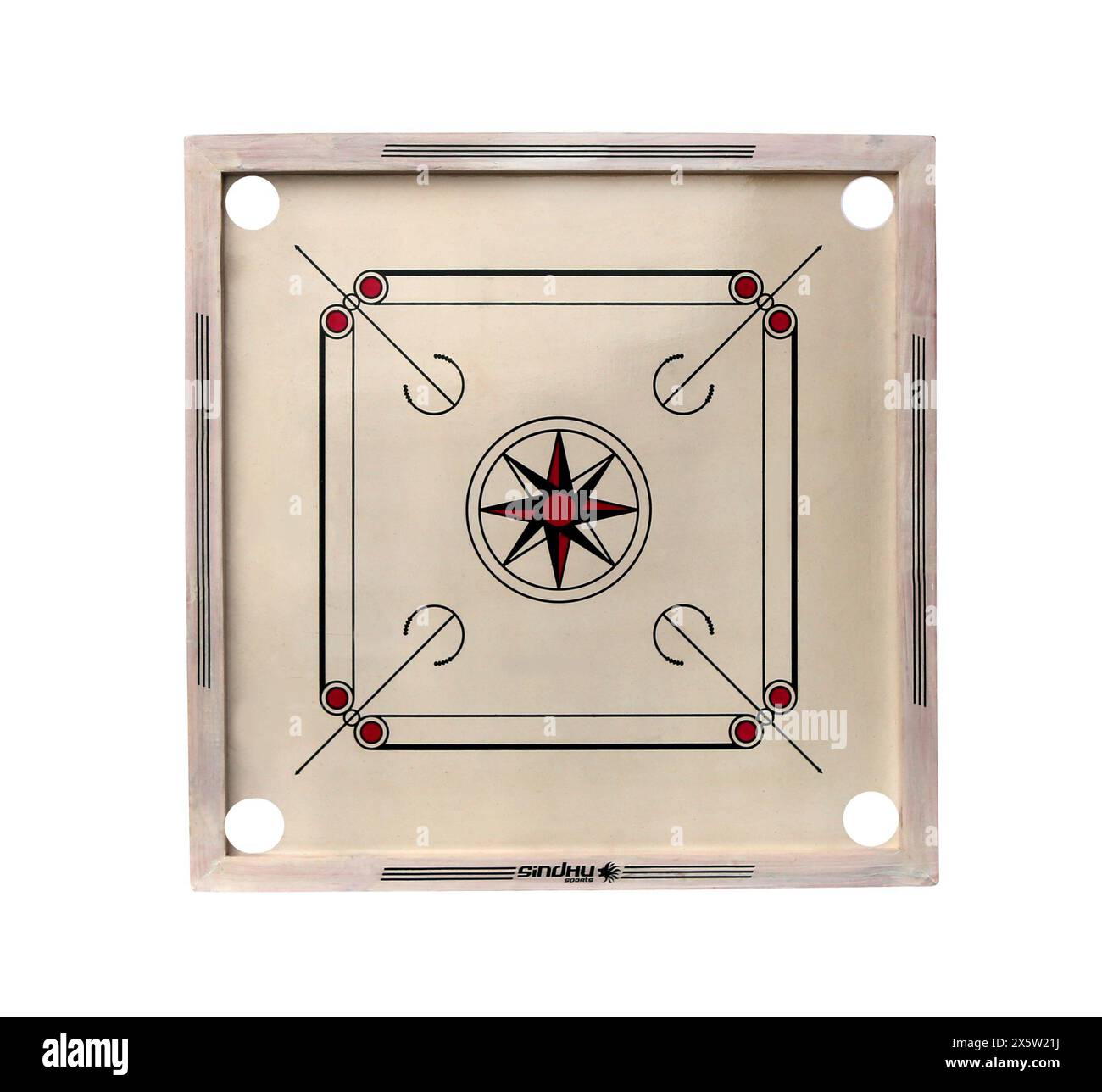 wooden carom board isolated on white background Stock Photo - Alamy