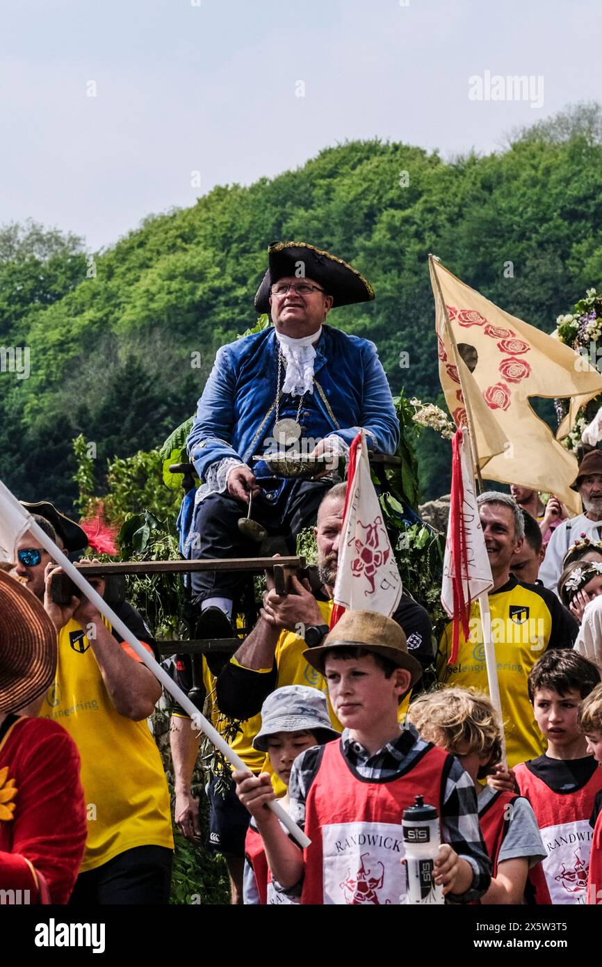 Randwick, Glos, UK. 11th May 2024. Randick Wap is a traditional ...