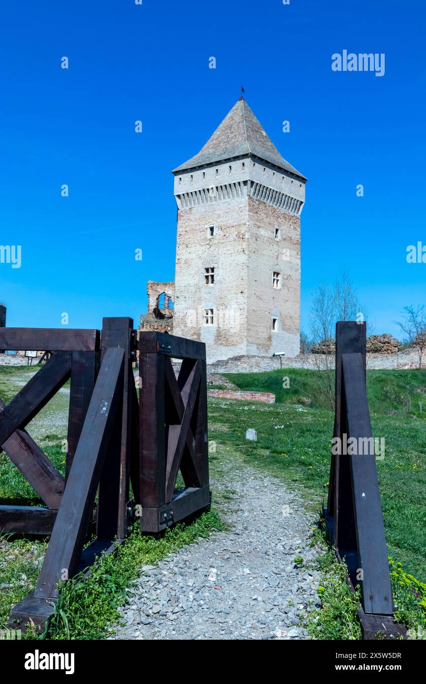 Bac medieval fortress central tower, Serbia Stock Photo - Alamy