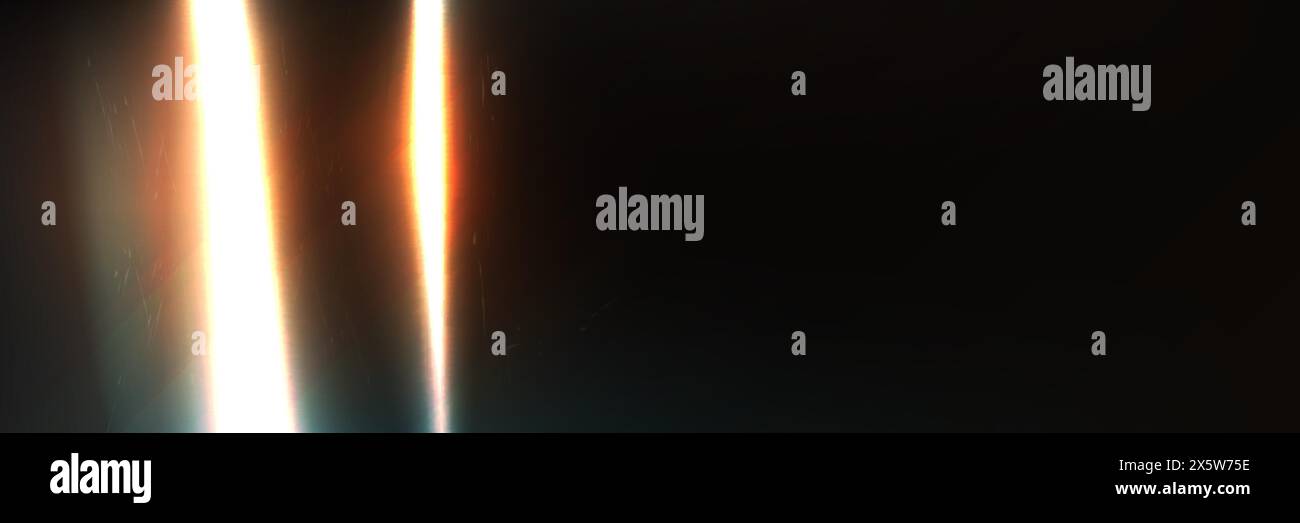 Old film with light flash effect on black background. Vector realistic ...