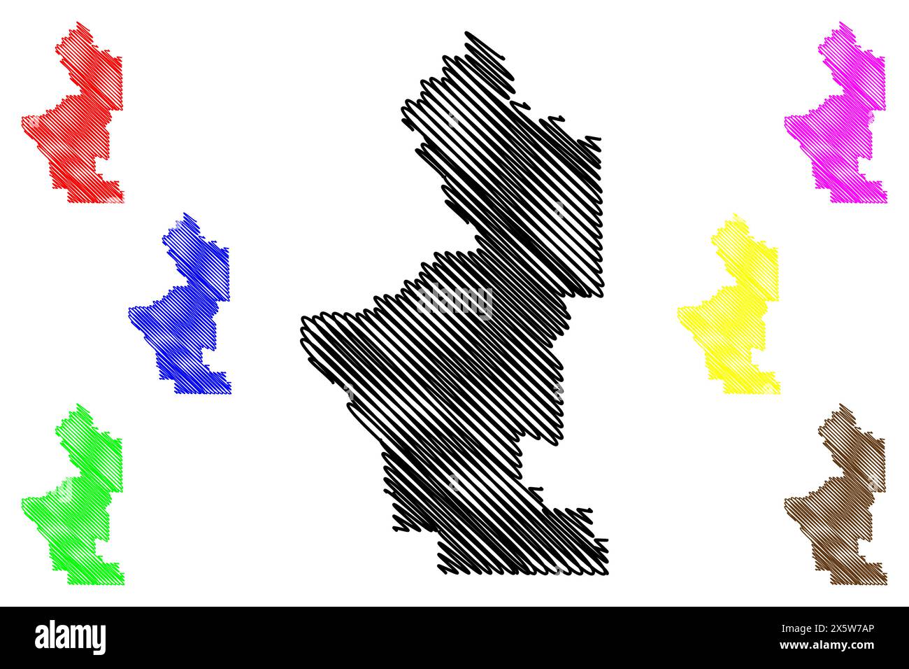 Division No. 2 (Canada, Alberta Province, North America) map vector ...