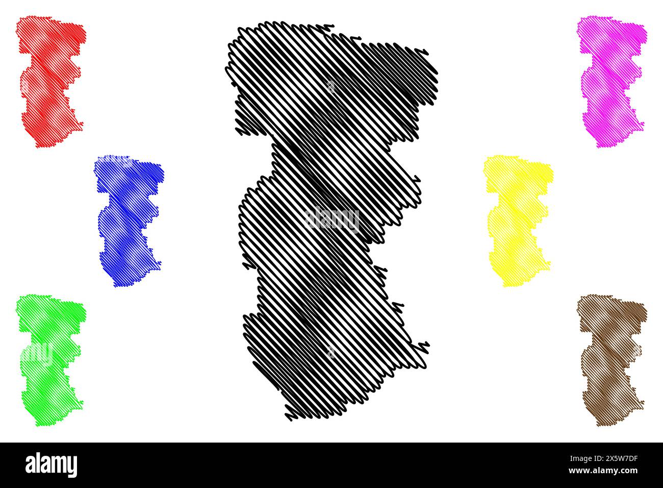 Division No. 5 (Canada, Alberta Province, North America) map vector ...