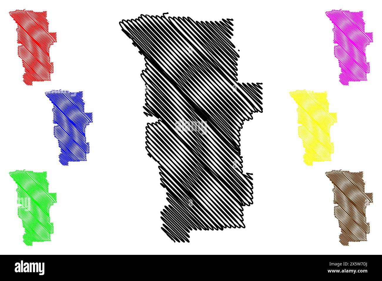 Division No. 6 (Canada, Alberta Province, North America) map vector ...