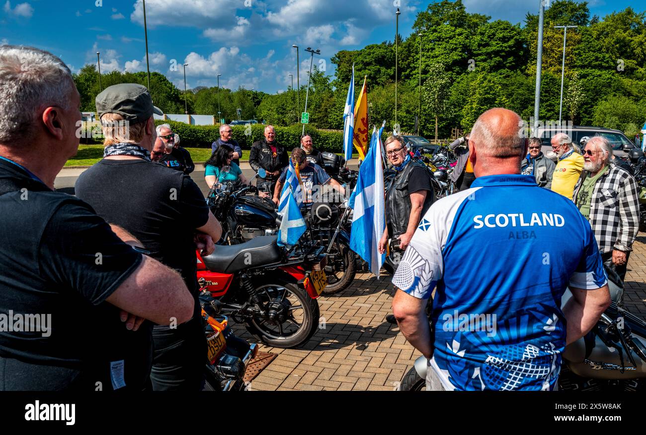 Edinburgh, Scotland - 11th May 2024 YES Bikers rideout from Edinburgh ...