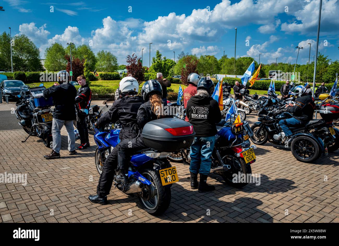 Edinburgh, Scotland - 11th May 2024 YES Bikers rideout from Edinburgh ...