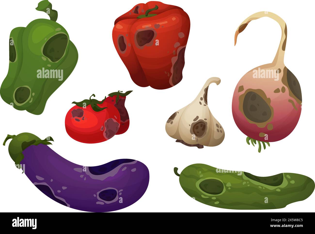 Rotten pepper Stock Vector Images - Alamy