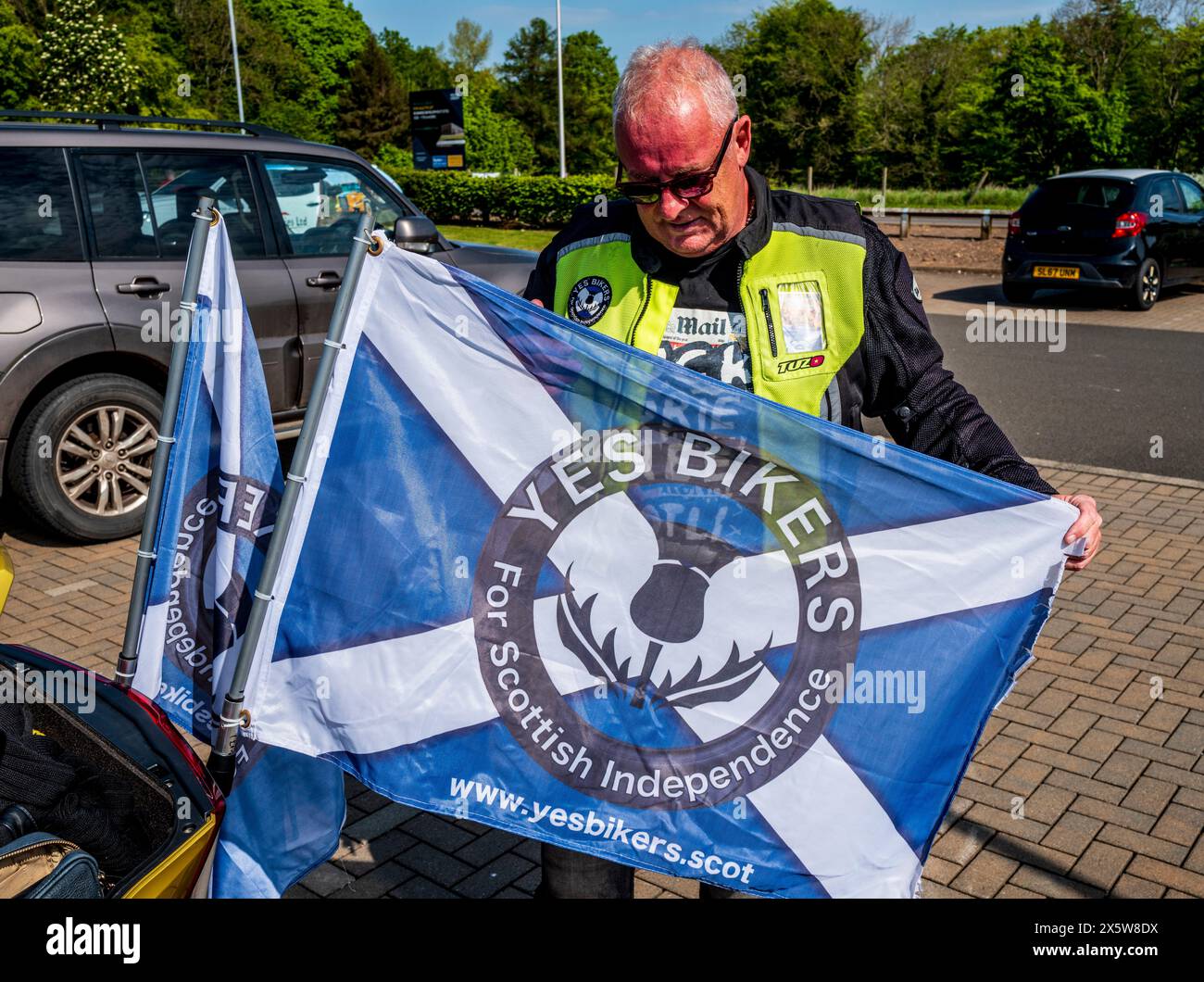 Edinburgh, Scotland - 11th May 2024 YES Bikers rideout from Edinburgh ...