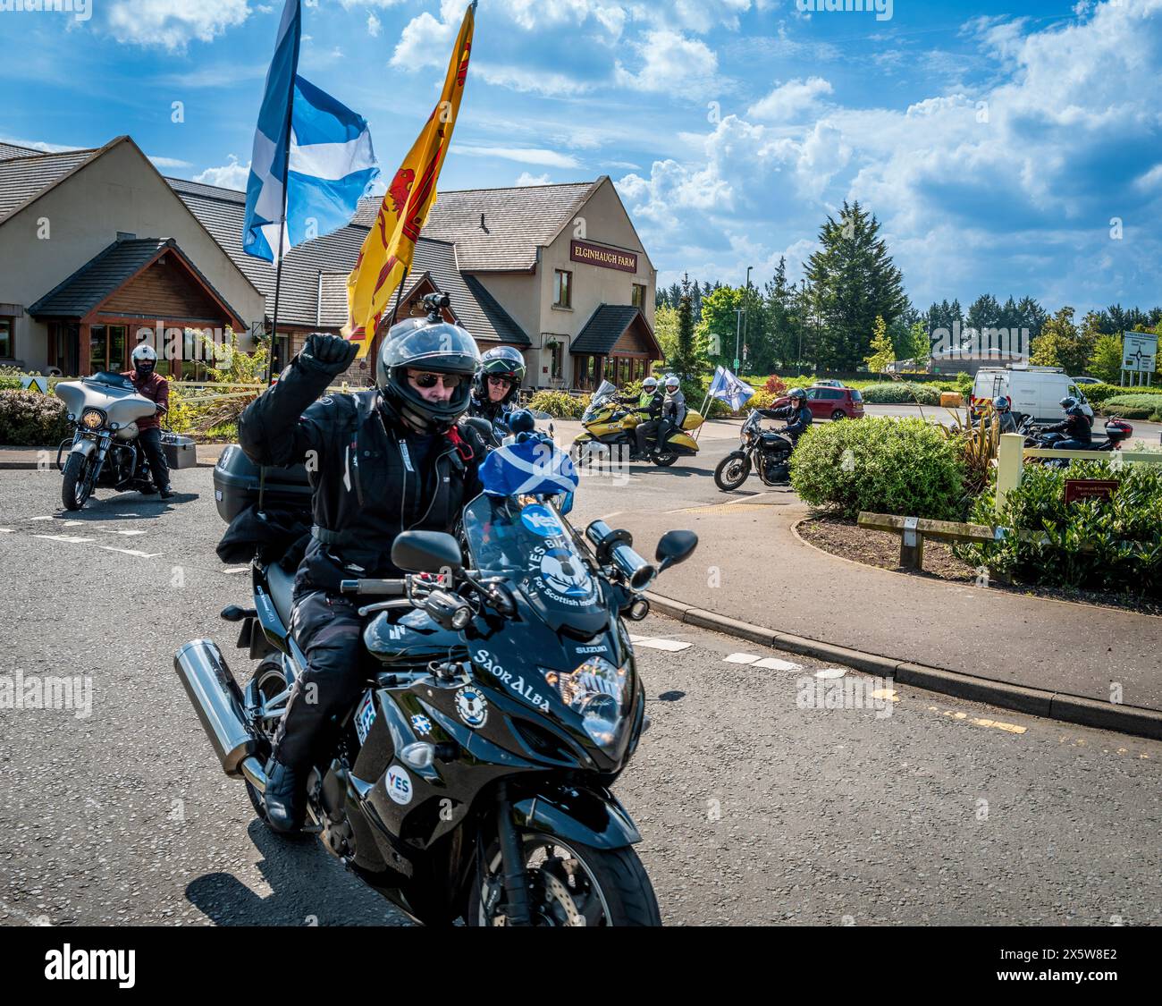 Edinburgh, Scotland - 11th May 2024 YES Bikers rideout from Edinburgh ...