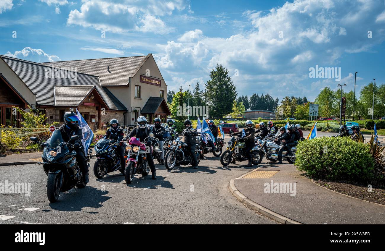 Edinburgh, Scotland - 11th May 2024 YES Bikers rideout from Edinburgh ...