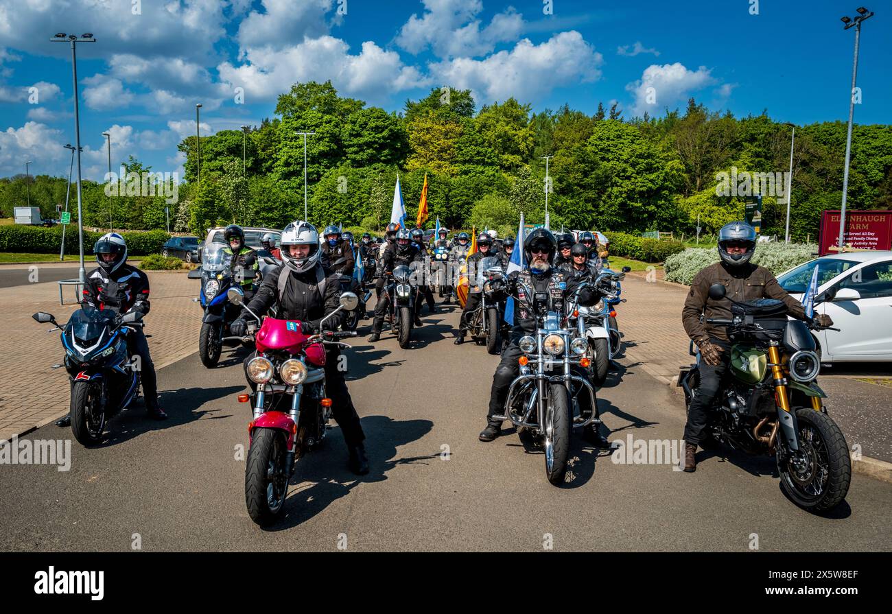Edinburgh, Scotland - 11th May 2024 YES Bikers rideout from Edinburgh ...