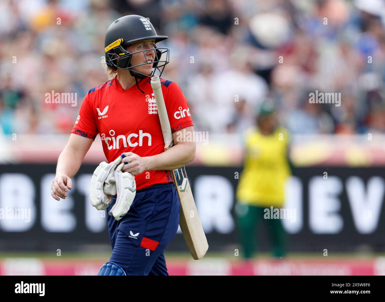England's Heather Knight out for 49 during the first women's IT20 match ...