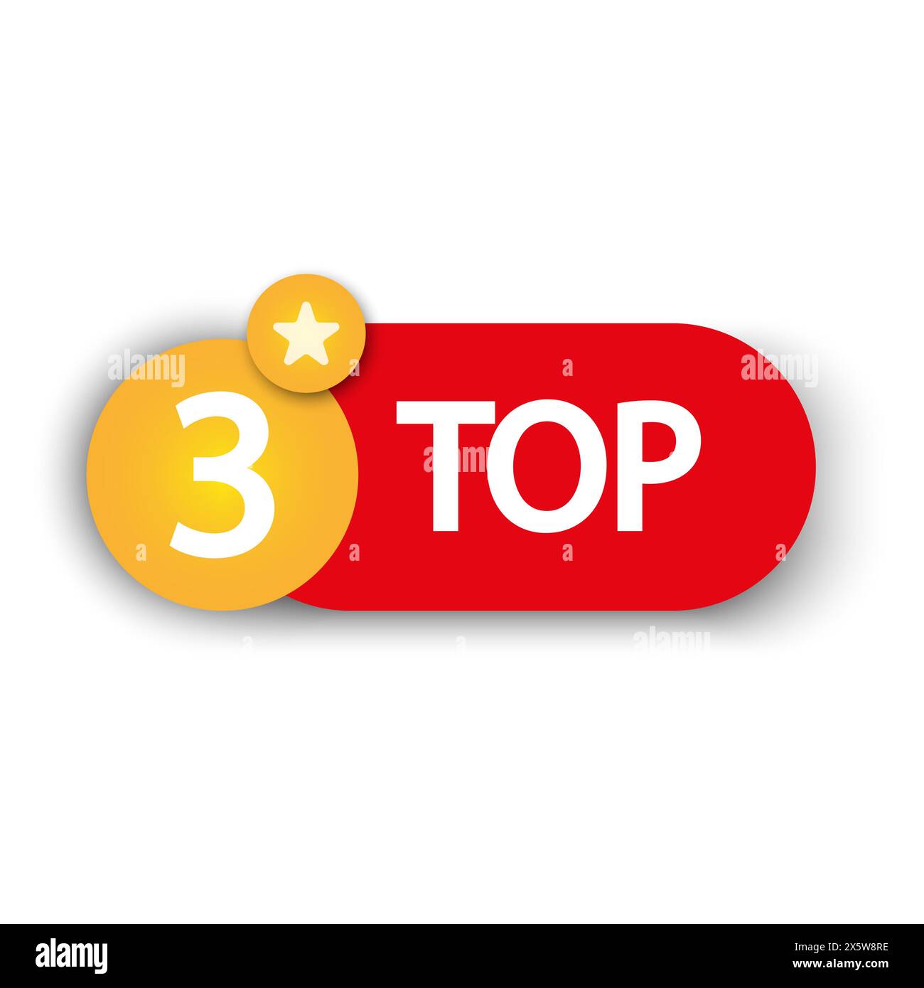 Top three badge vector design. Number three Vector symbol. Ranking ...