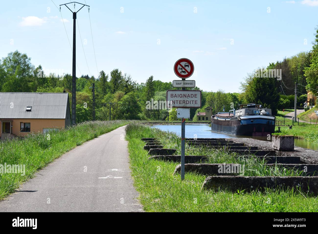 bis old cargo ship on the Sarre Channel Stock Photo - Alamy
