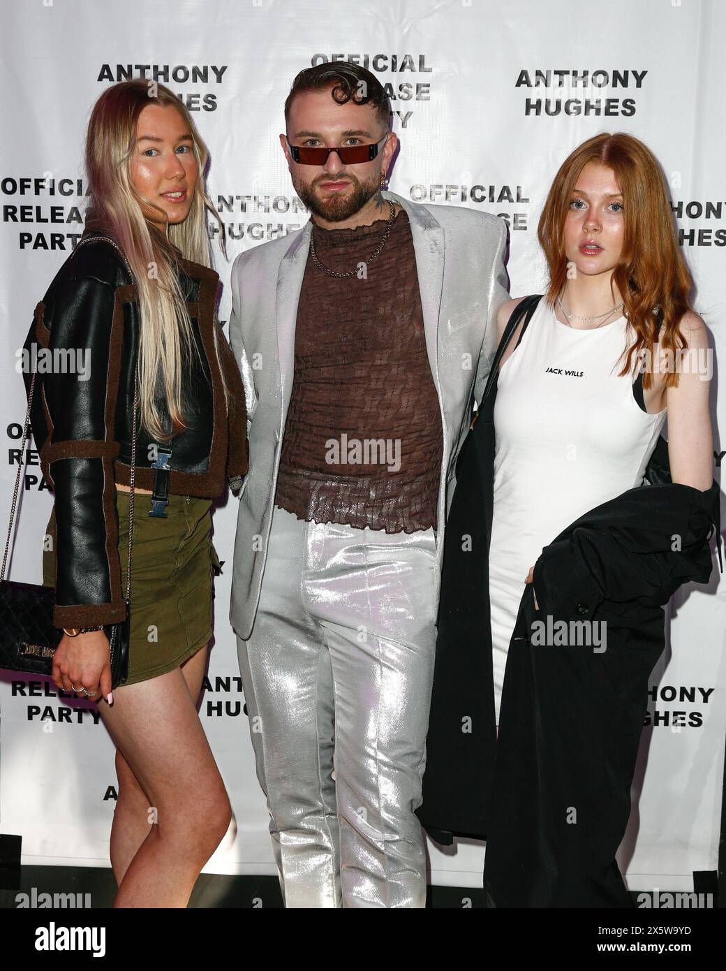 Sian Hedger, Sarah Katie and Anthony Hughes attend the Anthony Hughes ...