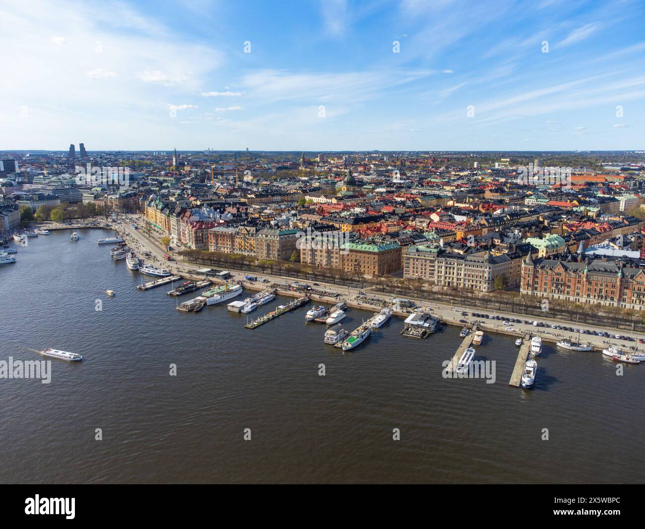 Famous street of Strandvägen in Östermalm district, Stockholm, Sweden ...