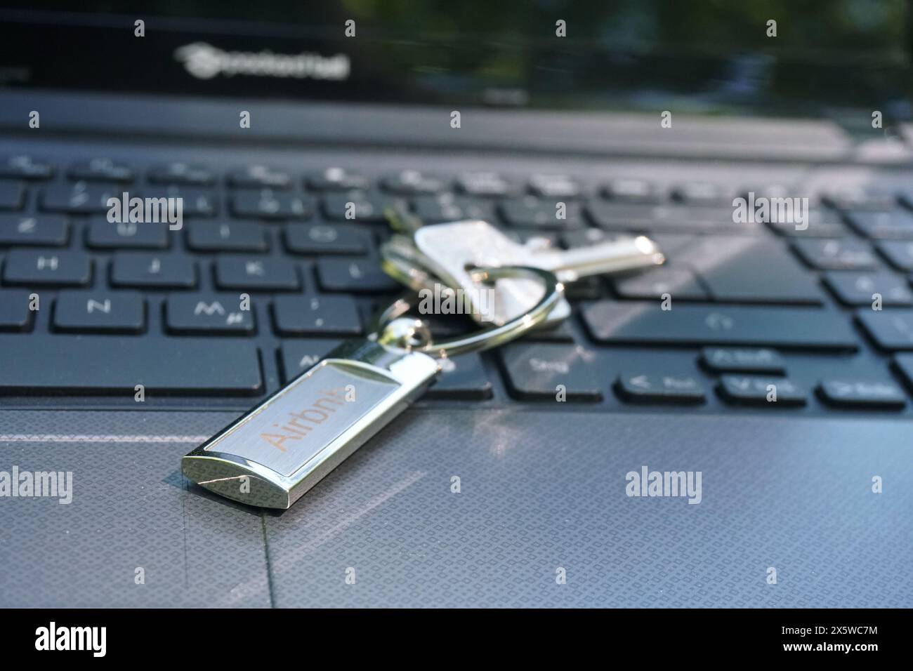 Airbnb Key with Notebook Stock Photo - Alamy