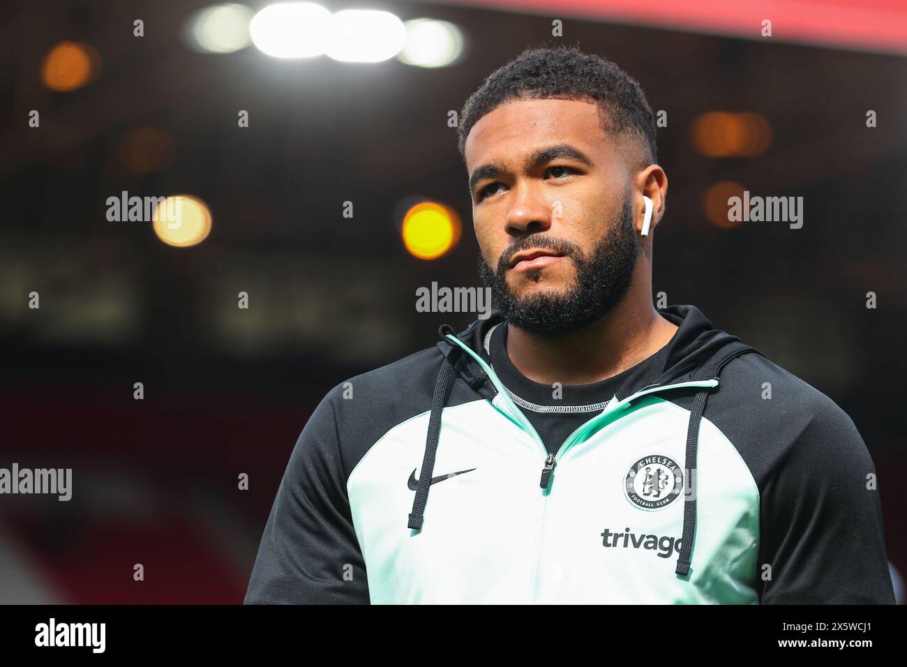 Reece James of Chelsea arrives ahead of the Premier League match ...