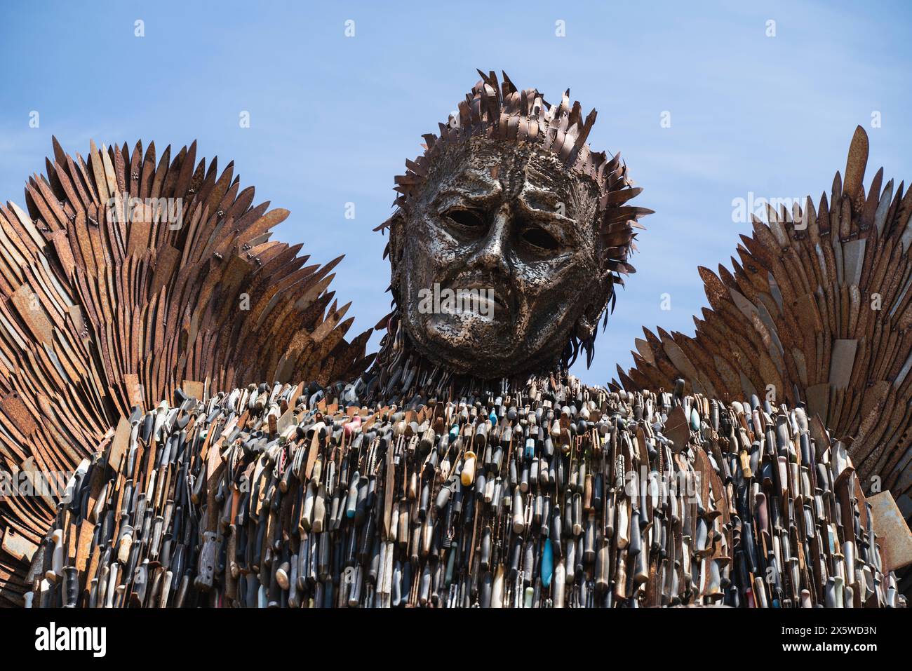 The Knife Angel, a sculpture created by artist Alfie Bradley and formed ...