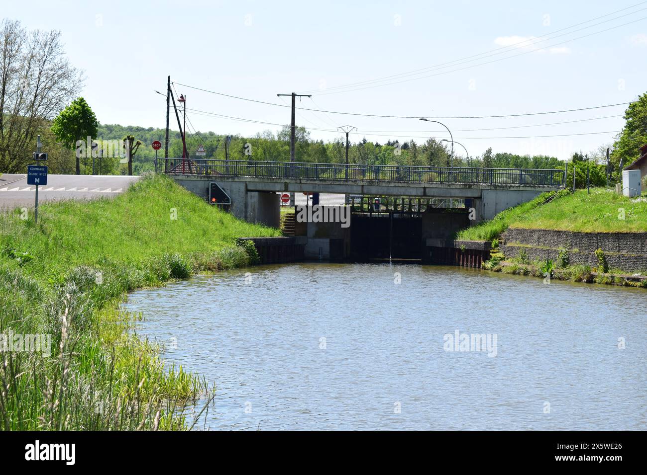 river lock of the Sarre Channel in France Stock Photo - Alamy