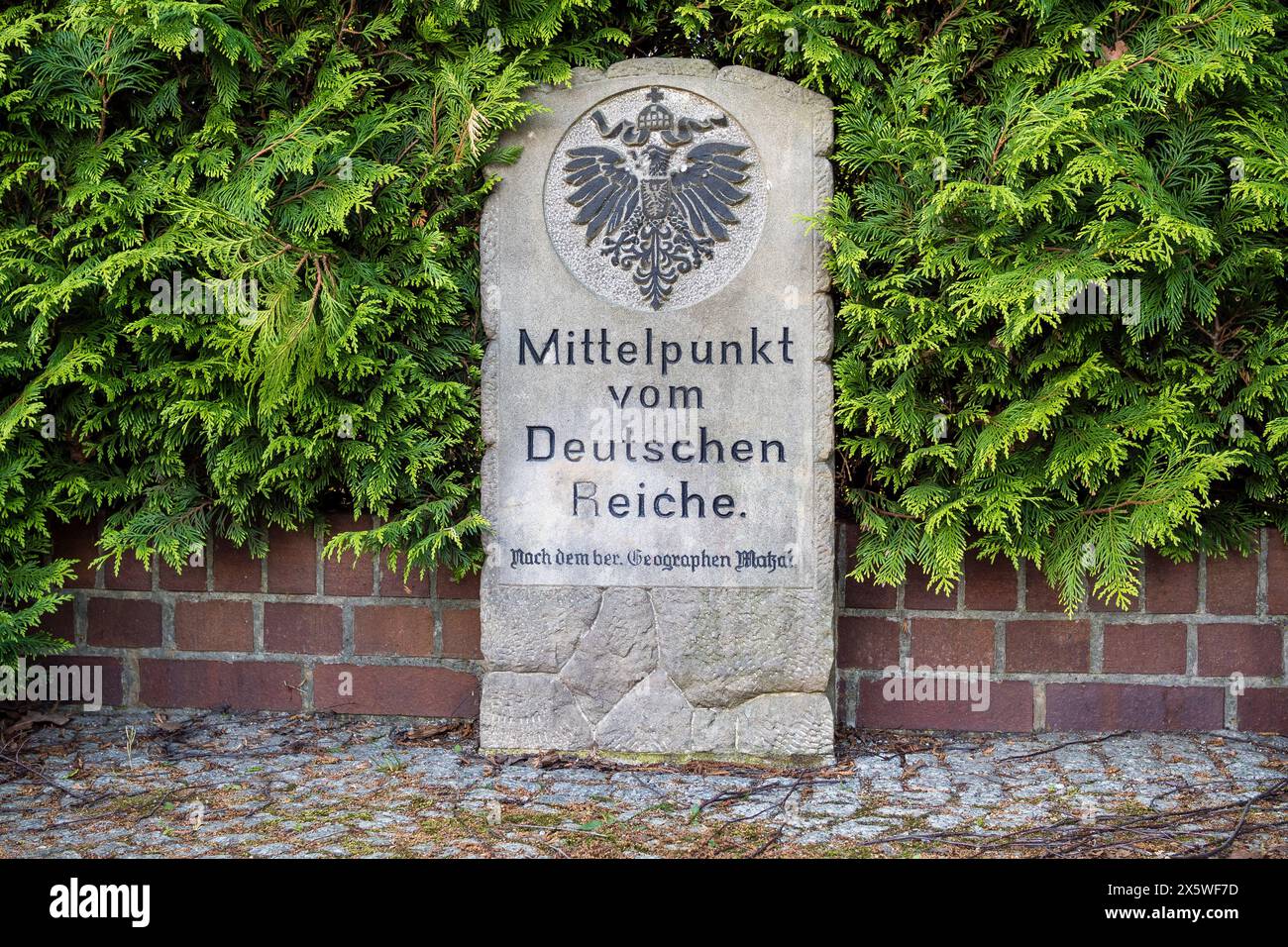 Spremberg, Germany. 11th May, 2024. A copy of a memorial stone "Center ...