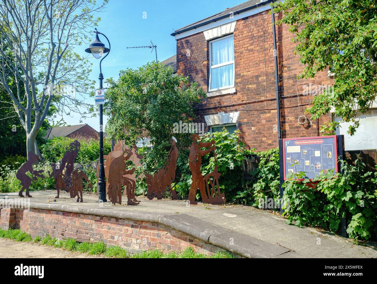 Stepney Station art installation, ten life-sized sculptures, crafted ...