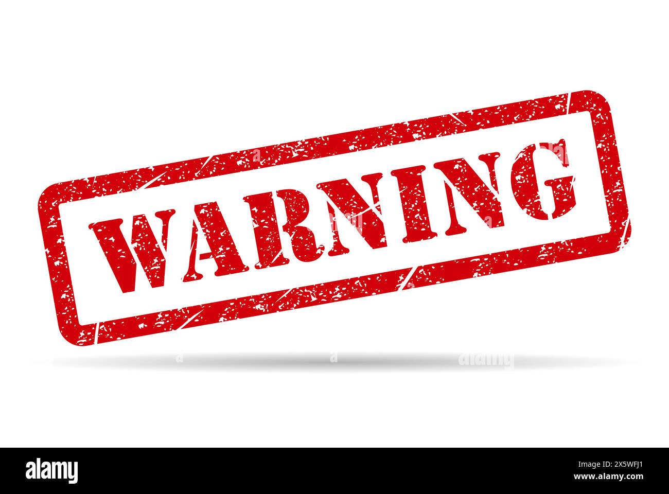 Warning stamp shadow symbol, label sticker sign button, text banner ...