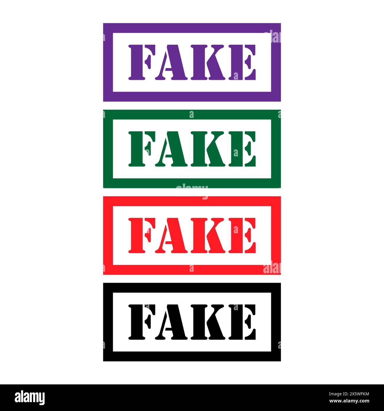 Set of Fake stamp symbol, label sticker sign button, text banner vector ...