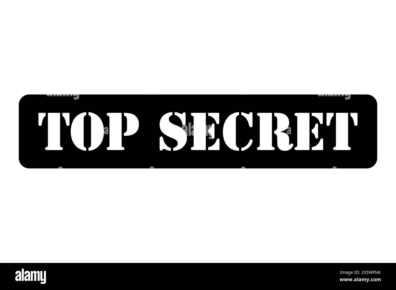 Top secret stamp symbol, label sticker sign button, text banner vector ...