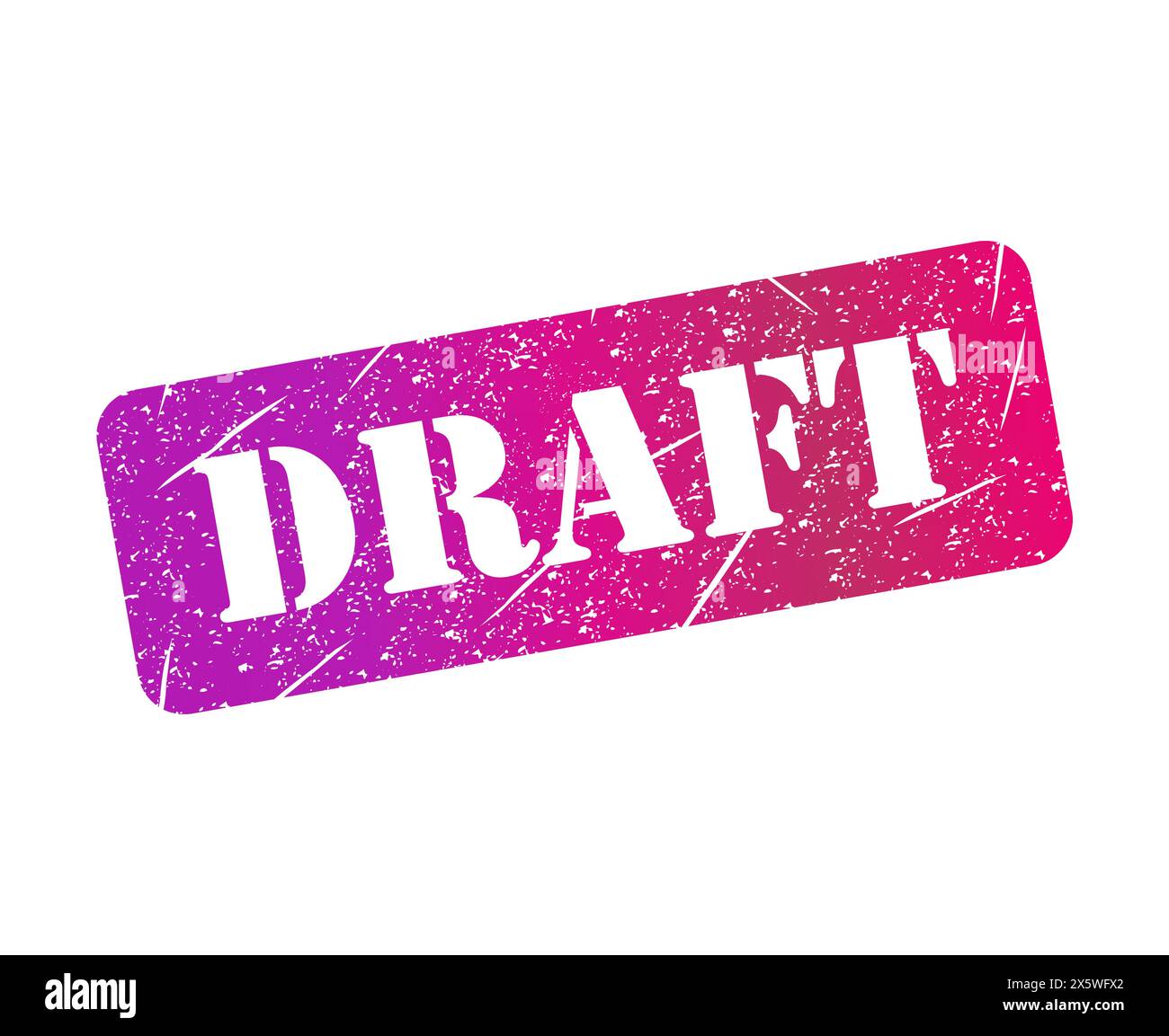 Draft stamp symbol, label sticker sign button, text banner vector ...