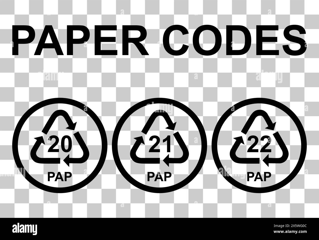 Set of Paper symbol, ecology recycling sign isolated on white ...