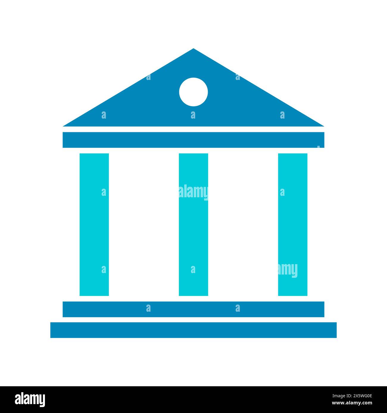 Building university architecture icon, museum roman symbol, flat design ...