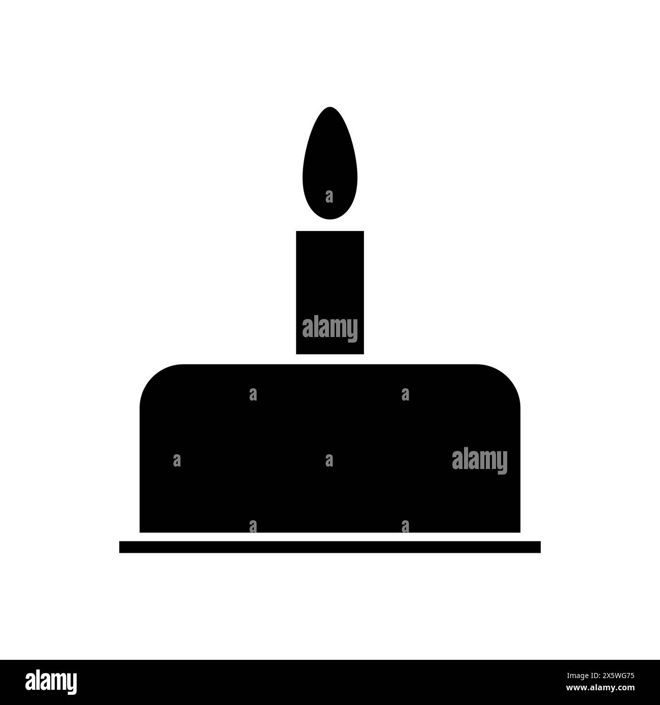 Sweet cake icon, bakery dessert food symbol, happy birthday day graphic ...