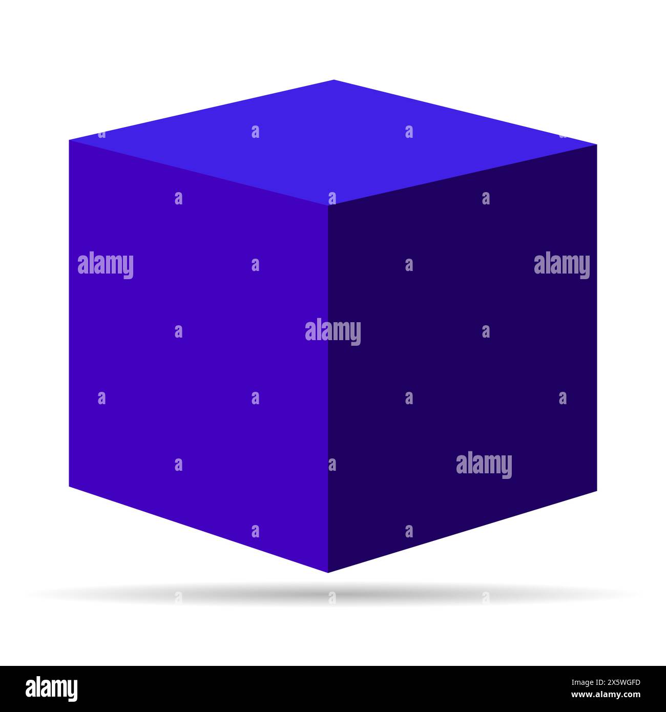 Isometric cube design, web modern concept shadow icon, geometric shape ...