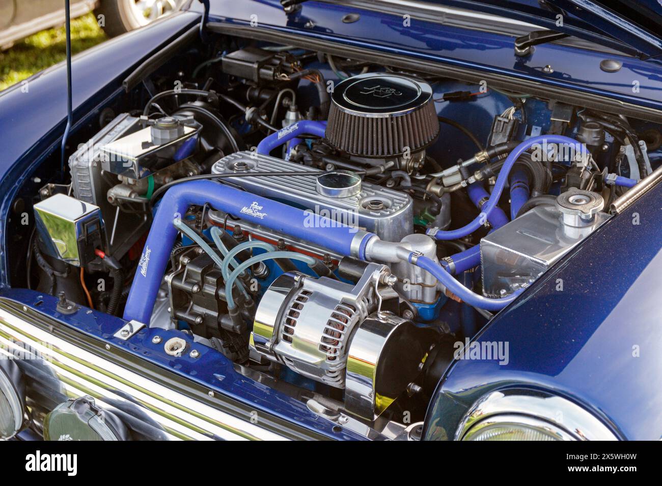 Mini Cooper engine. Wheels Up North, Longridge Stock Photo - Alamy