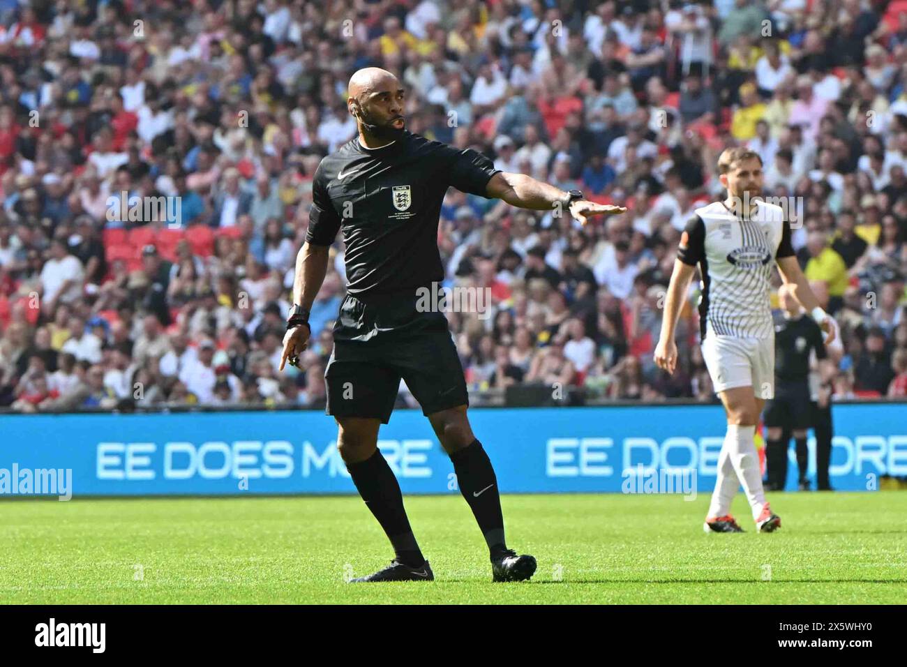 Wembley Stadium, London on Saturday 11th May 2024. Referee Sam Allison ...