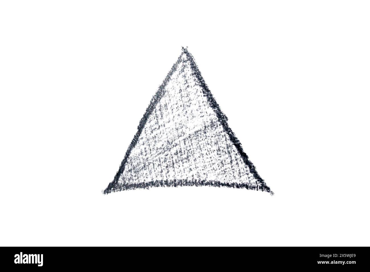 Triangle drawn with pencil on white background. Hand drawn shape ... Triangle drawn with pencil on white background. Hand drawn shape ...
