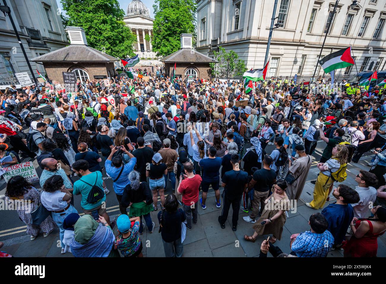 London, UK. 11th May, 2024. A march arrives to lend support to those ...