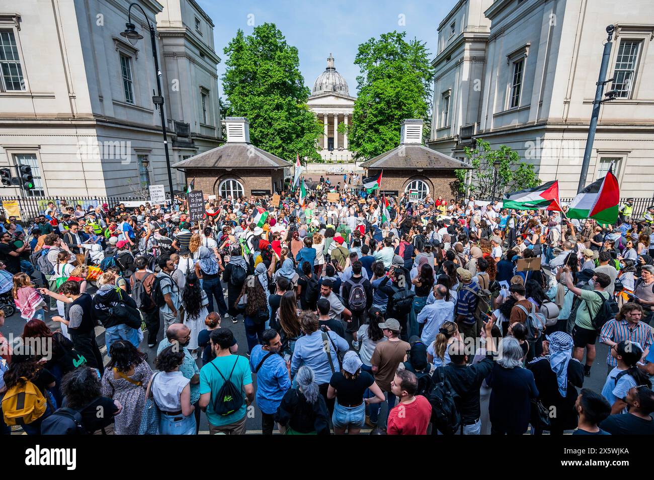 London, UK. 11th May, 2024. A march arrives to lend support to those ...