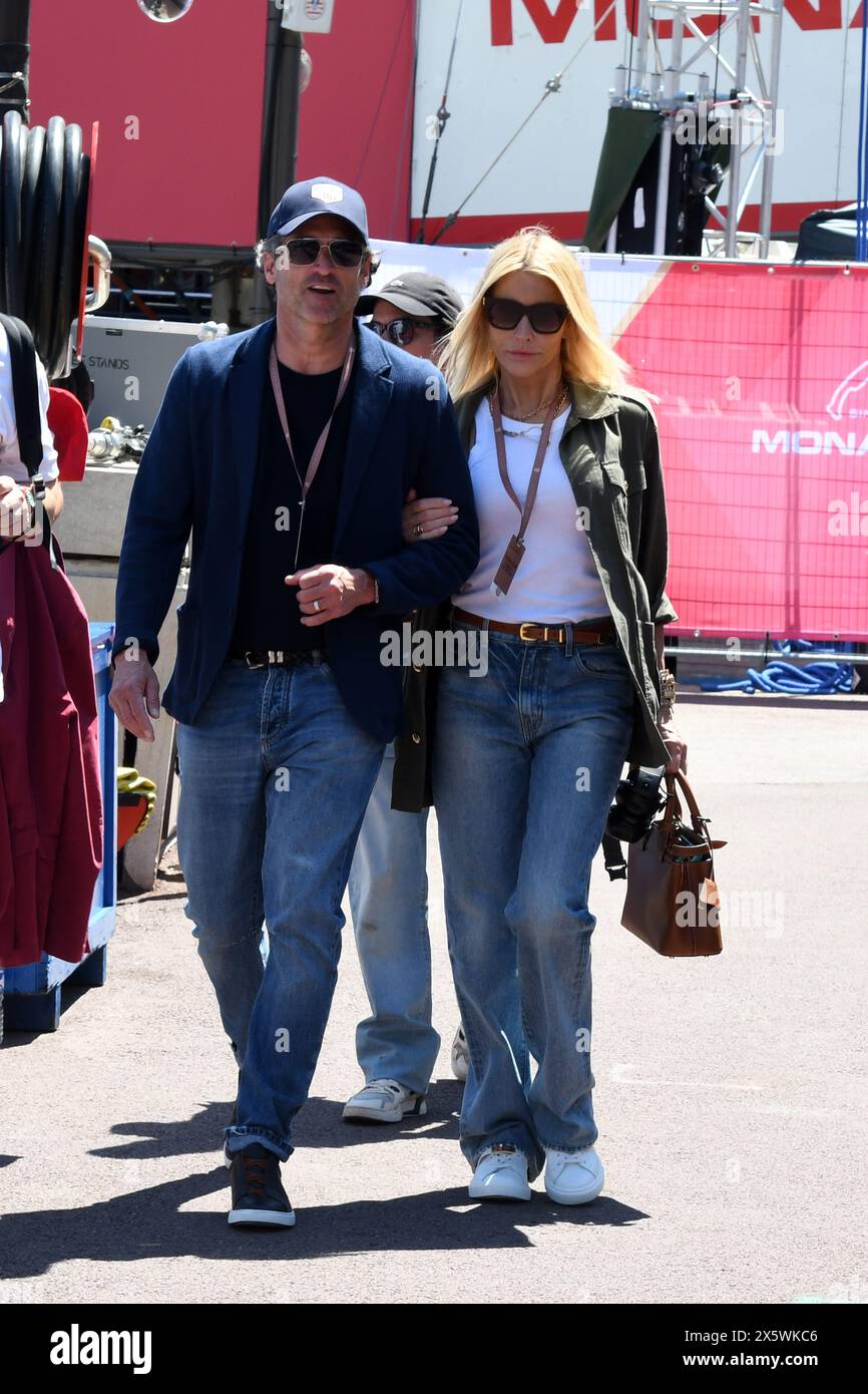 MONACO – MAY 11 Patrick Dempsey and wife Jillian Fink Leclerc,attends ...