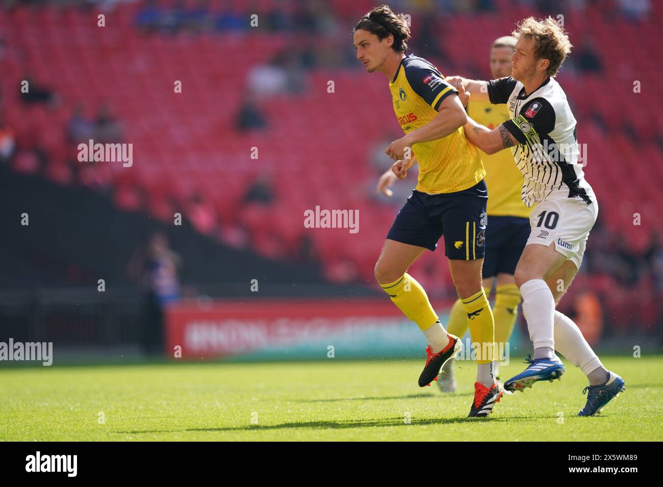 London, UK. 11th May, 2024. James Clarke of Solihull Moors and Greg ...