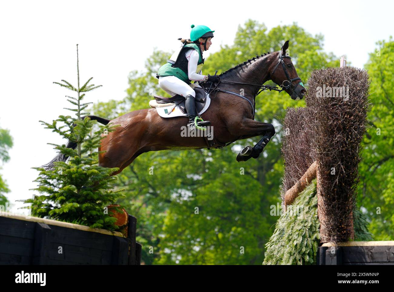 Grantstown Jackson ridden by Sarah Ennis takes the water during the ...