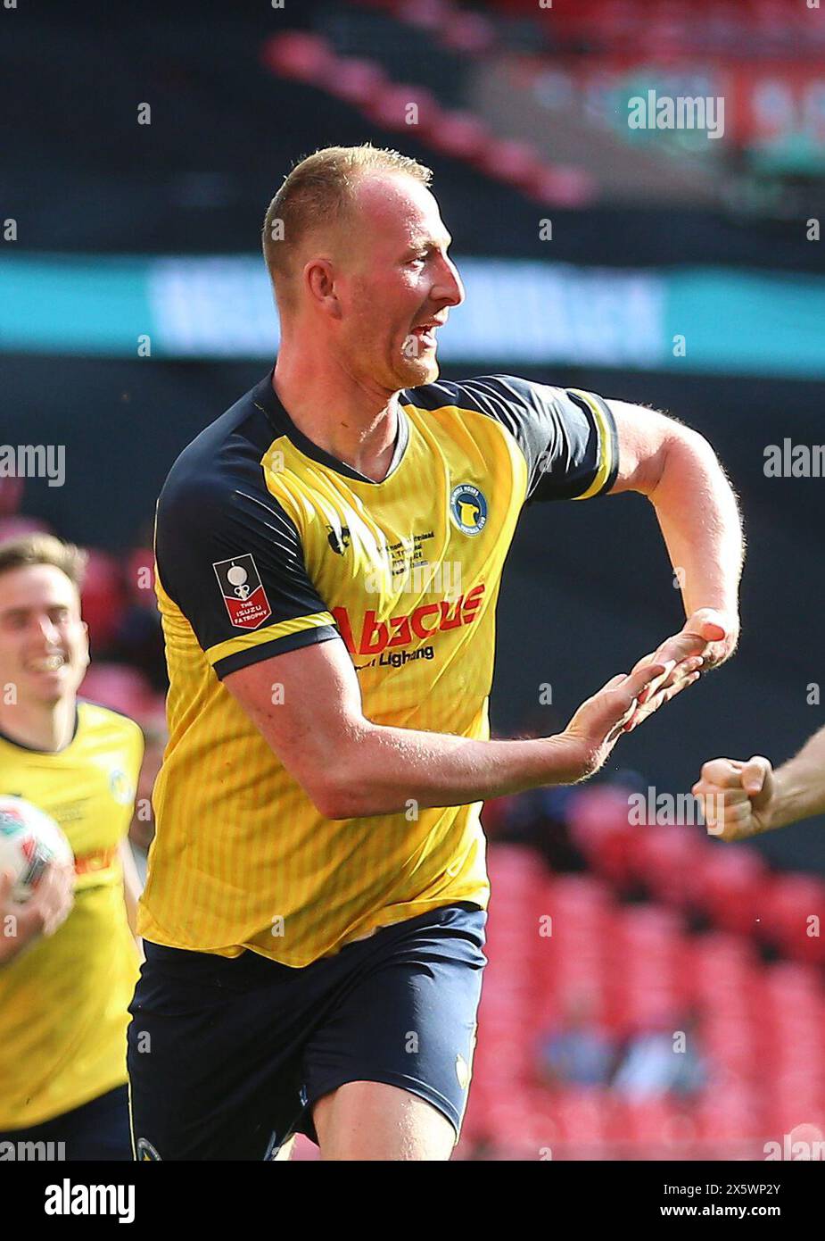 Solihull Moors's Mark Beck celebrates scoring their side's first goal ...
