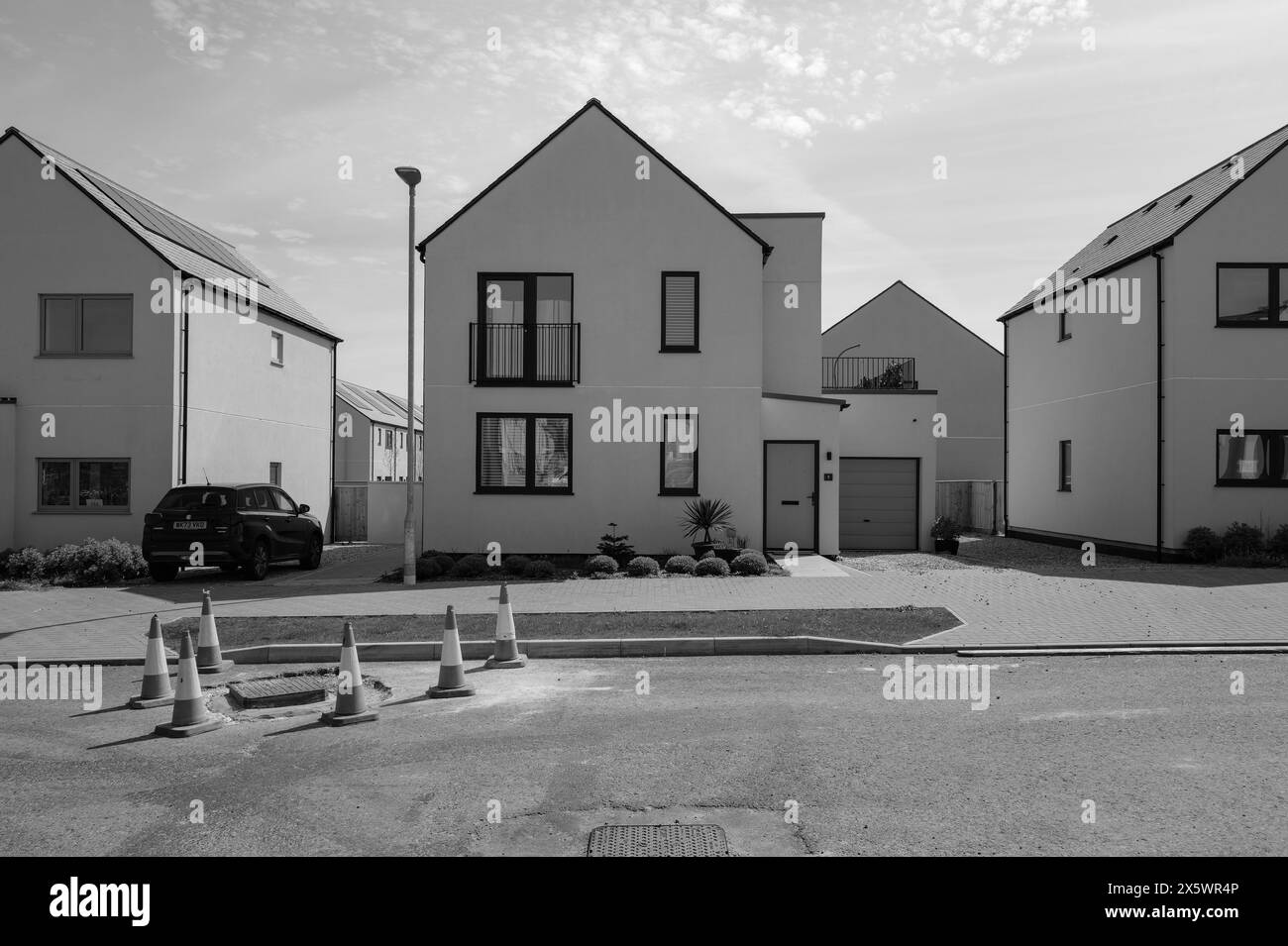 WEST CARCLAZE GARDEN VILLAGE CARLUDDEN ST AUSTELL PL26 8WU Stock Photo ...